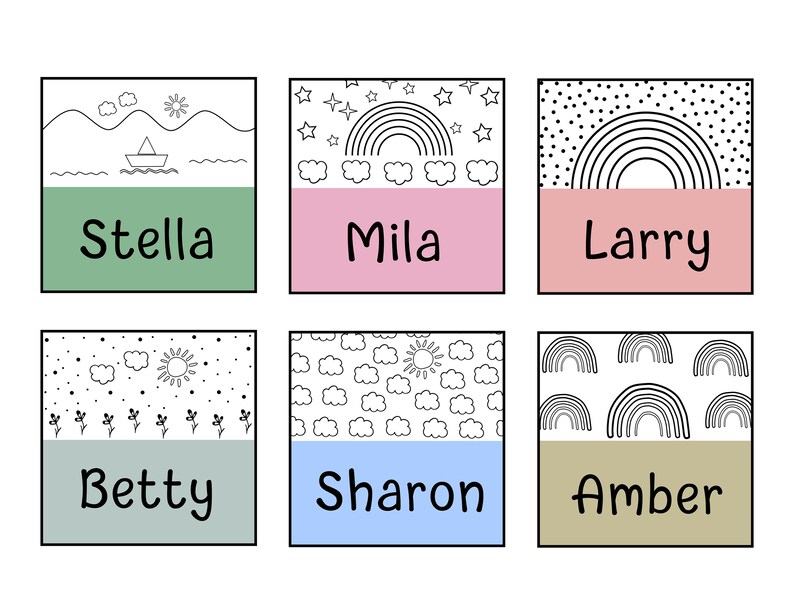 Student Name Tags, Classroom Labels, Neutral Student Labels, Boho ...