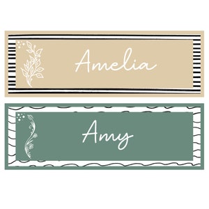 Printable Botanical Student Name Plates, Editable Autumn Classroom ...