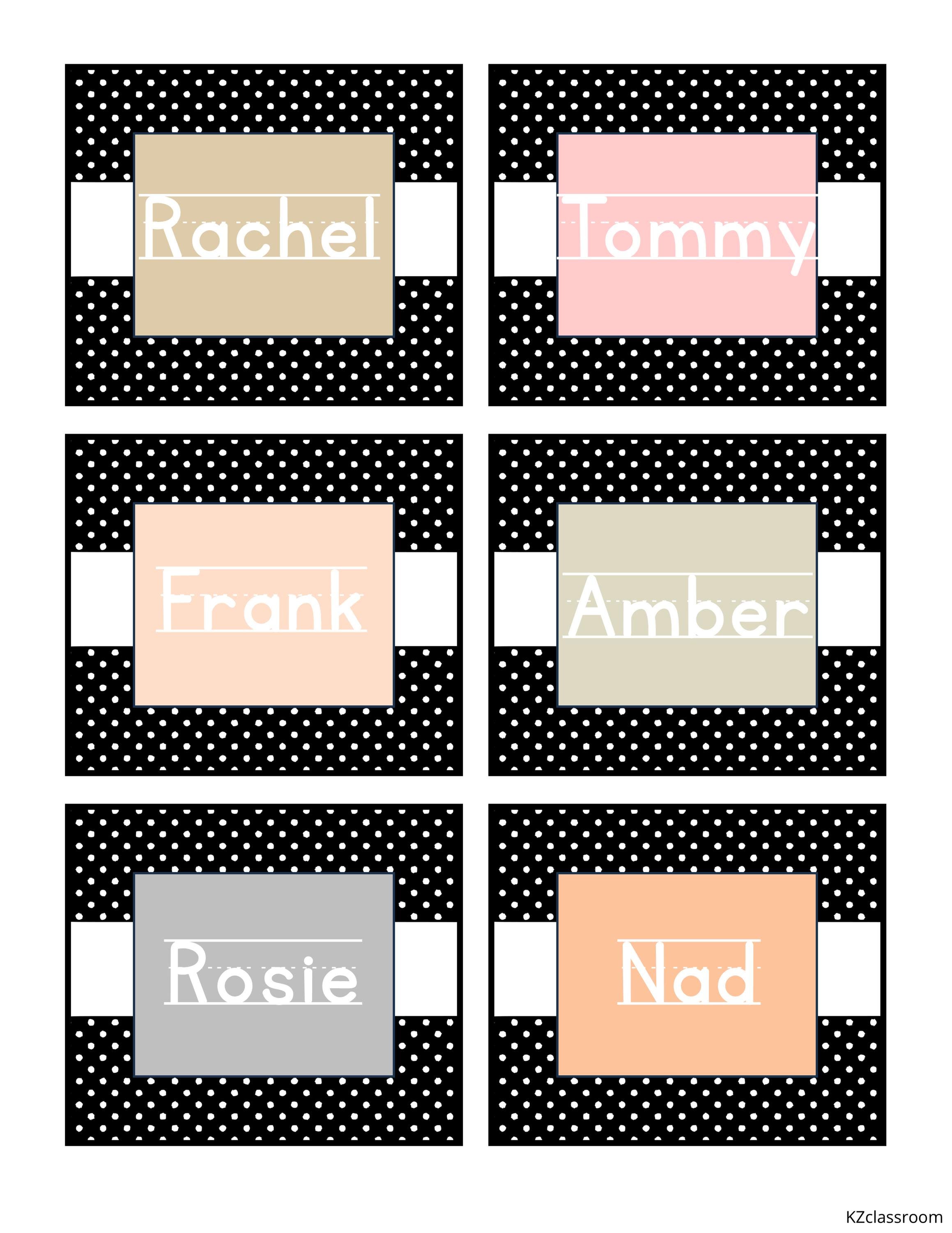 Printable Boho Name Labels, Editable Name Tags, Cubby Tags, Tote Tray ...