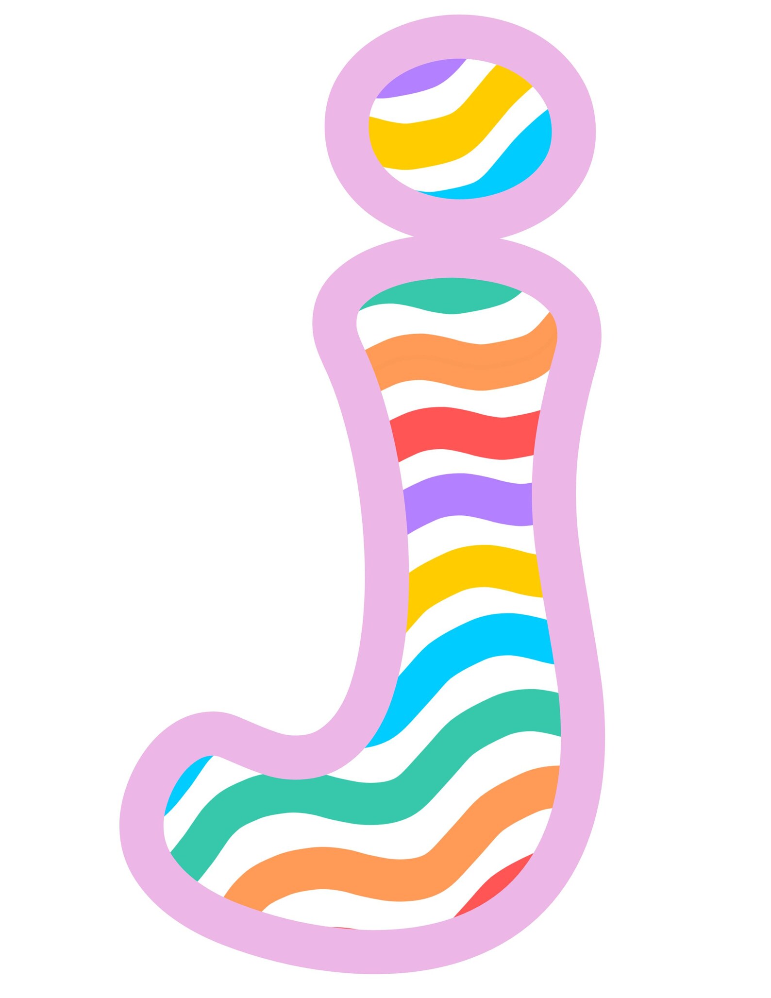 Printable Wavy Pattern Bulletin Board Letters, Funky Large Alphabet ...