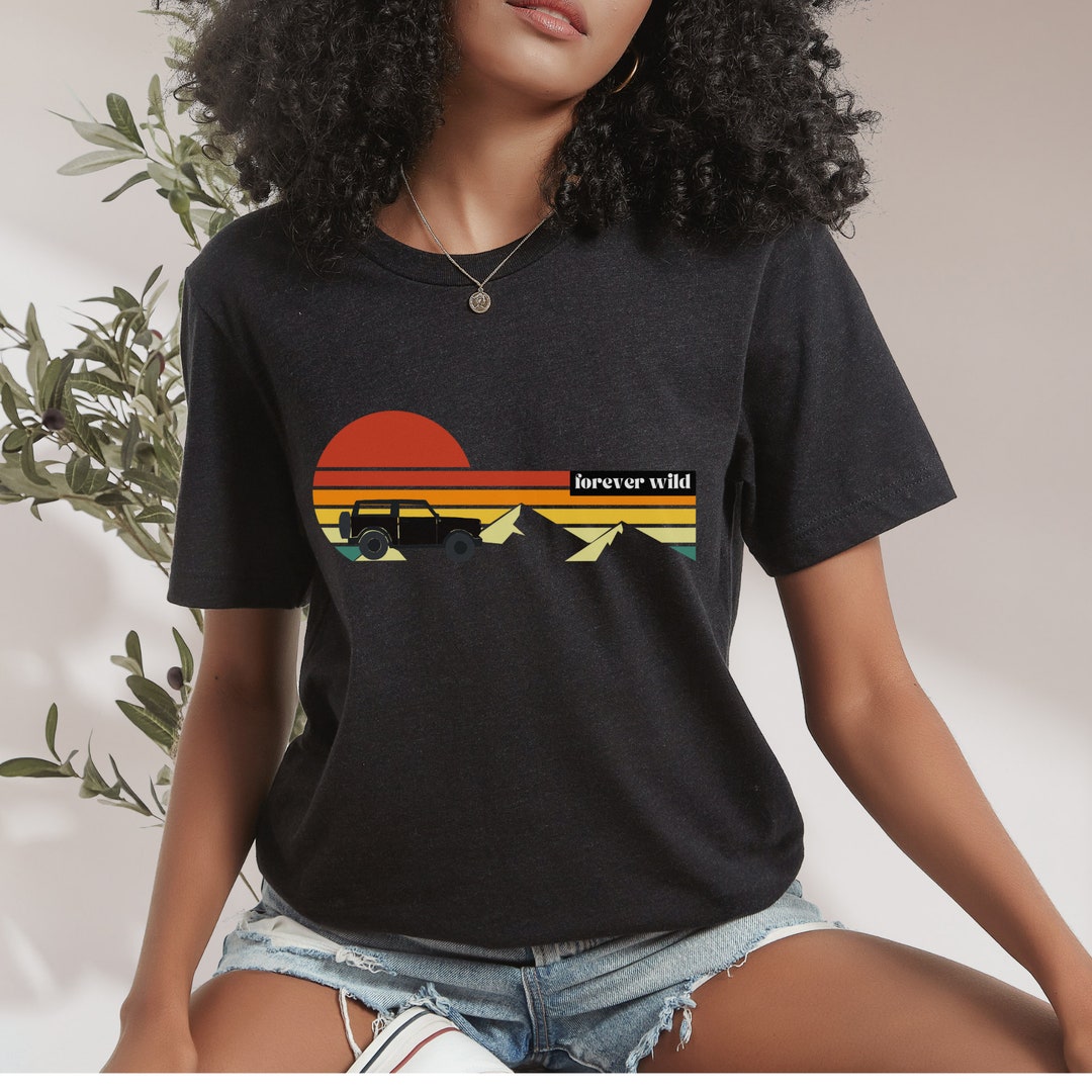 Retro Sunset Bronco Tee, Men's Ford Bronco Tee, New Bronco Tee for ...