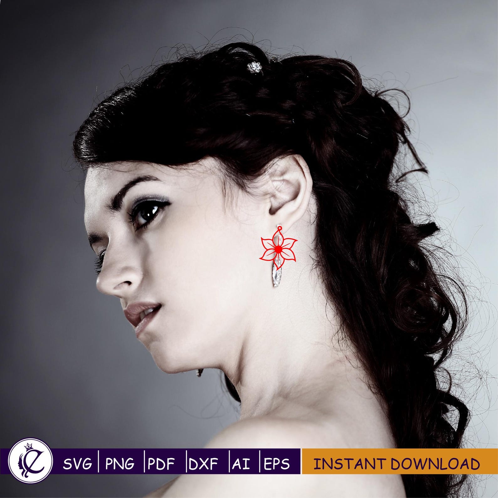 Aum Earrings SVG Laser Cut File: Spiritual Jewelry Templates (digital ...