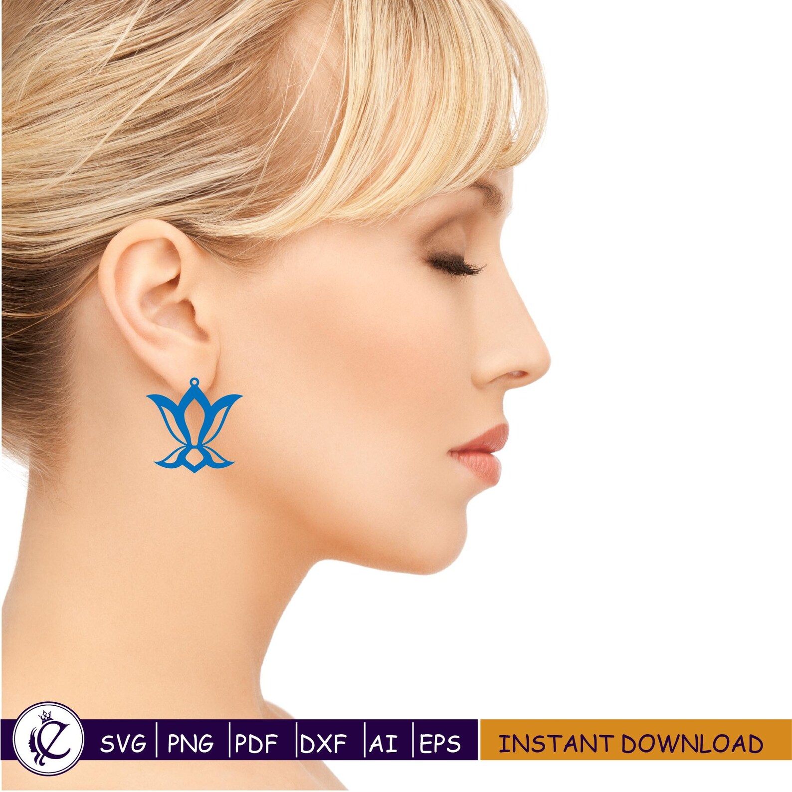 Aum Earrings SVG Laser Cut File: Spiritual Jewelry Templates (digital ...