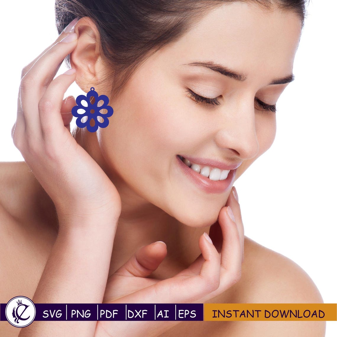 Aum Earrings SVG Laser Cut File: Spiritual Jewelry Templates (digital ...