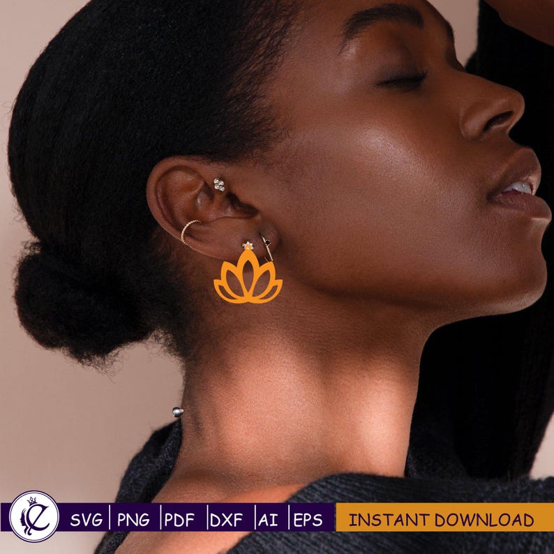 Aum Earrings SVG Laser Cut File: Spiritual Jewelry Templates (digital ...