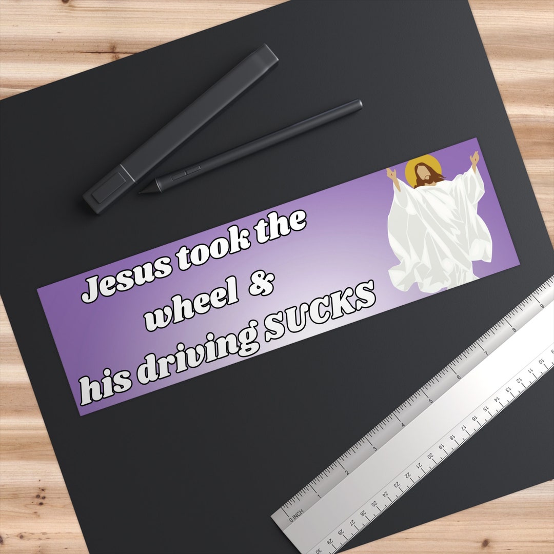Jesus Took the Wheel Bumper Sticker - Etsy