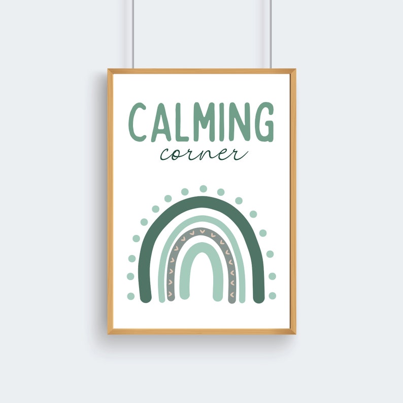 Calm Down Corner Printable Poster Sign, Calming Classroom Decor ...
