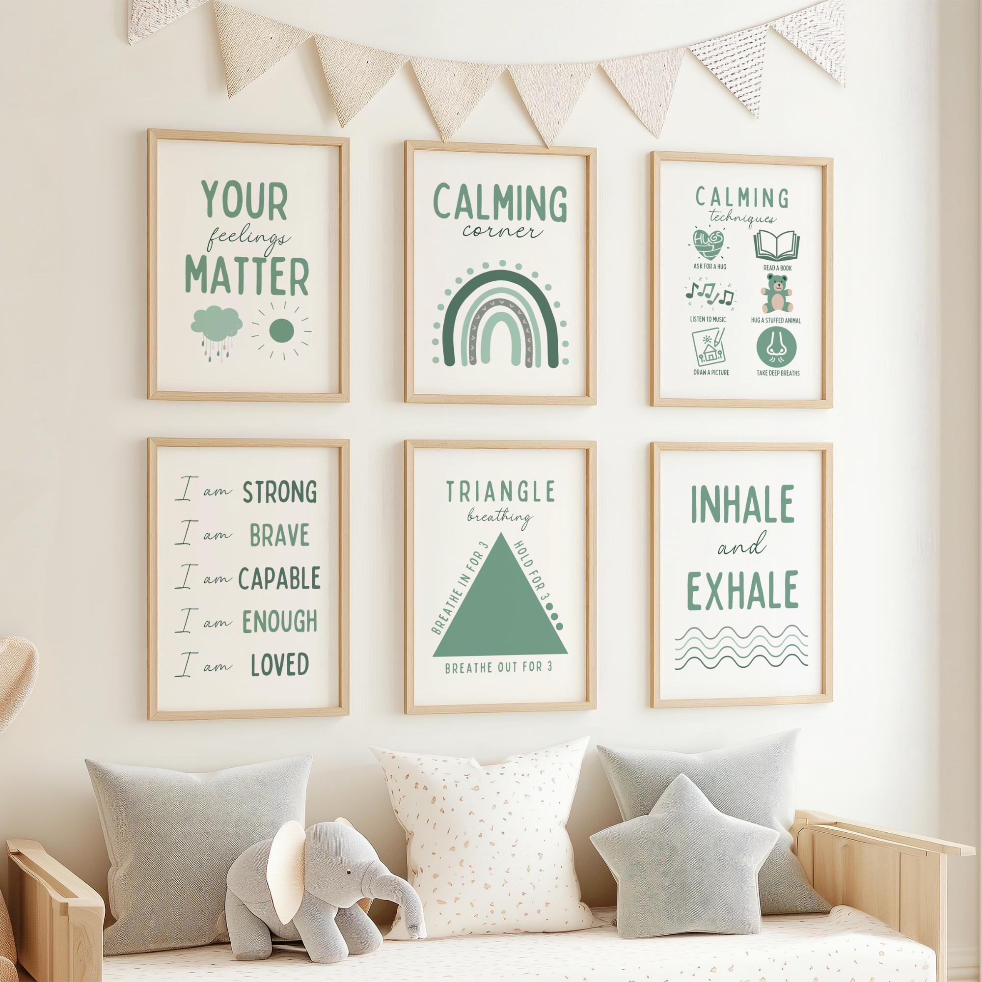 8 Calm Down Corner Posters Sign Kit Printables, Boho Classroom Playroom ...