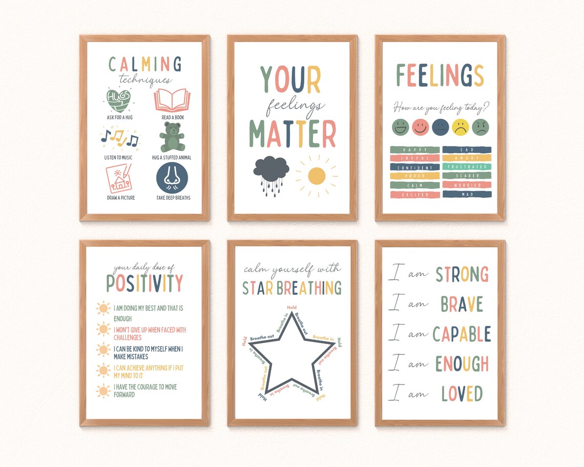 20 Calming Corner Posters School Counselor Office Decor Therapy Boho ...