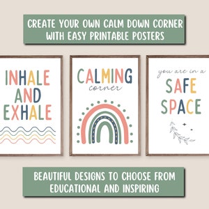 20 Calming Corner Posters School Counselor Office Decor Therapy Boho ...