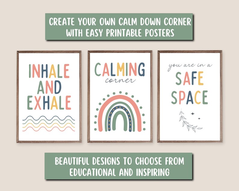 20 Calming Corner Posters School Counselor Office Decor Therapy Boho ...