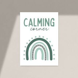 8 Calm Down Corner Posters Sign Kit Printables, Boho Classroom Playroom ...