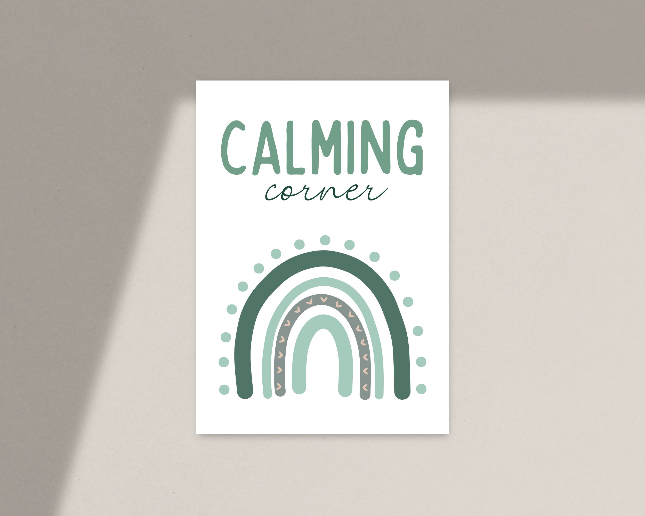 8 Calm Down Corner Posters Sign Kit Printables, Boho Classroom Playroom ...