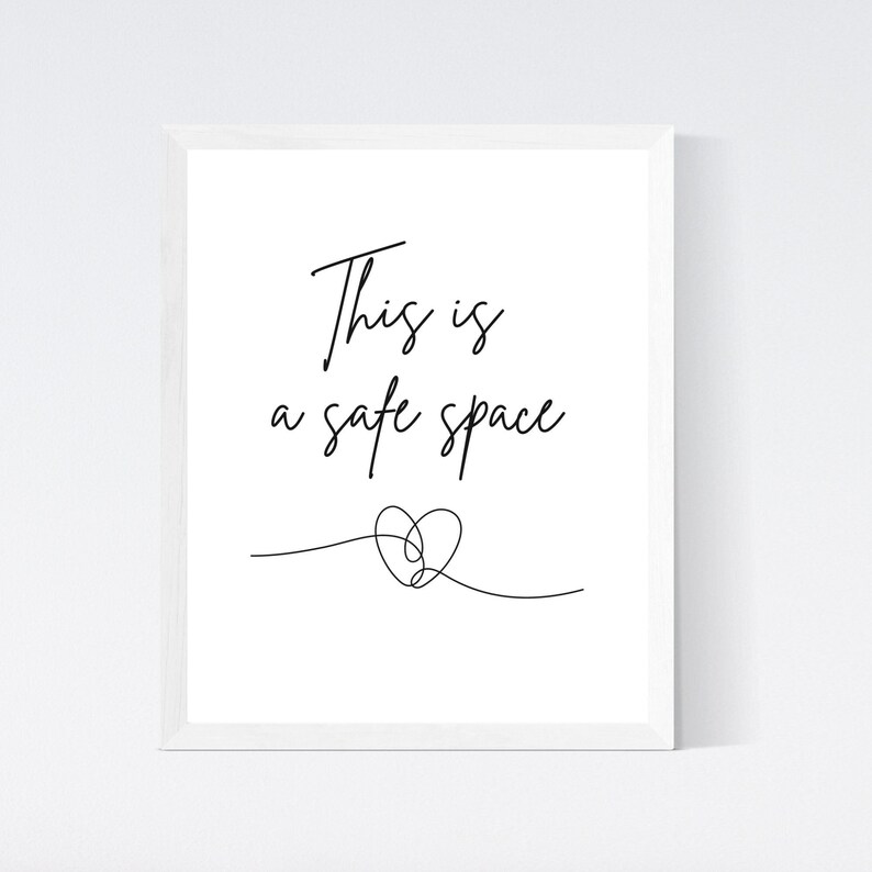 Safe Space Therapy Office Decor, School Counselor Social Worker ...