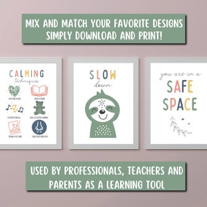 20 Calming Corner Posters School Counselor Office Decor Therapy Boho ...