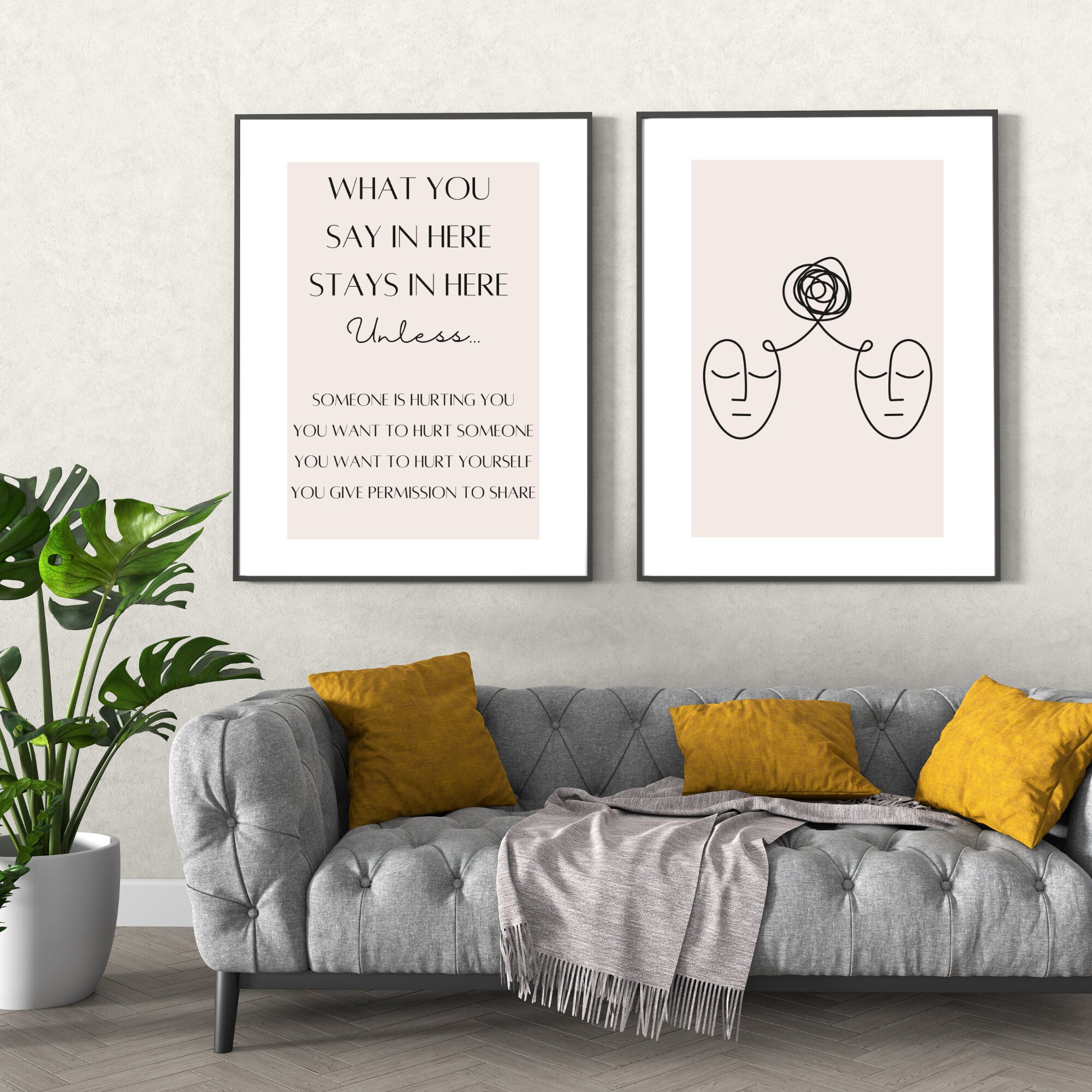 8 Therapist Office Decor Social Worker Counselor Poster, School ...