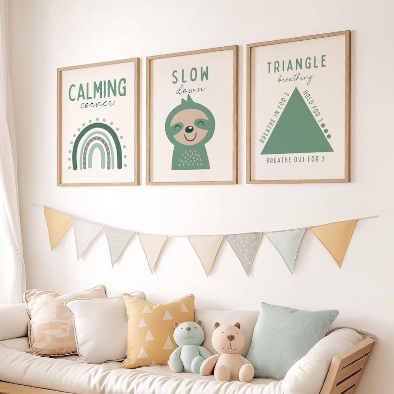 8 Calm Down Corner Posters Sign Kit Printables, Boho Classroom Playroom ...