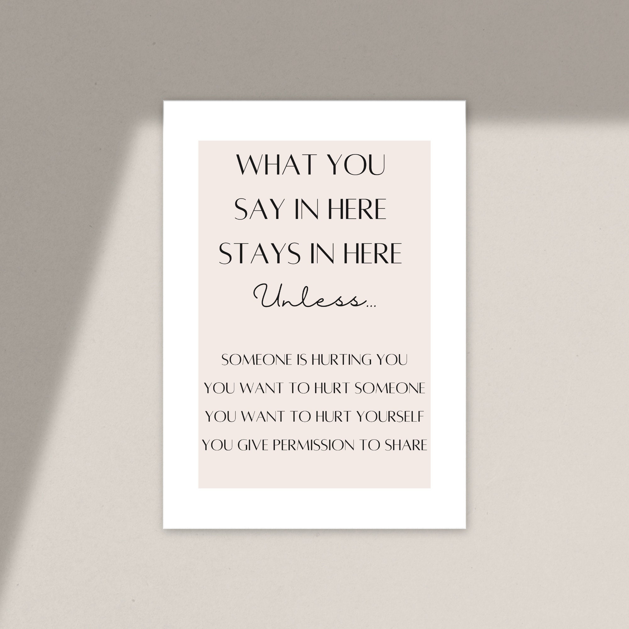 8 Therapist Office Decor Social Worker Counselor Poster, School ...