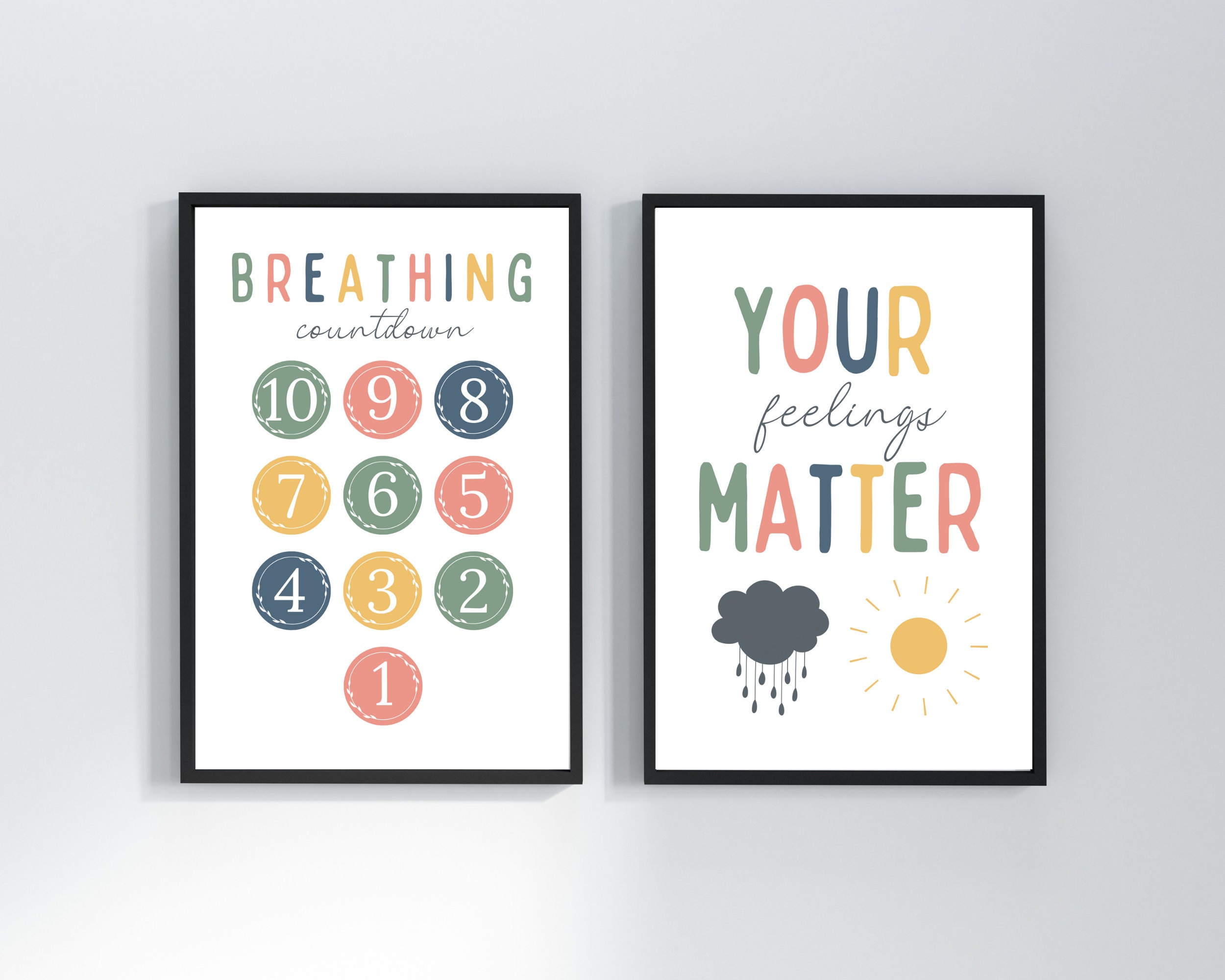 12 Calm Down Corner Posters Boho Playroom Decor Classroom Elementary ...