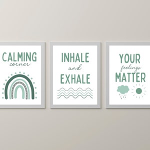 8 Calm Down Corner Posters Sign Kit Printables, Boho Classroom Playroom ...
