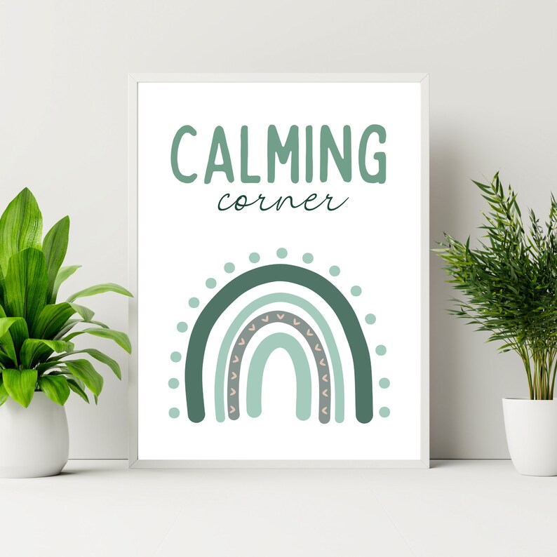 Calm Down Corner Printable Poster Sign, Calming Classroom Decor ...