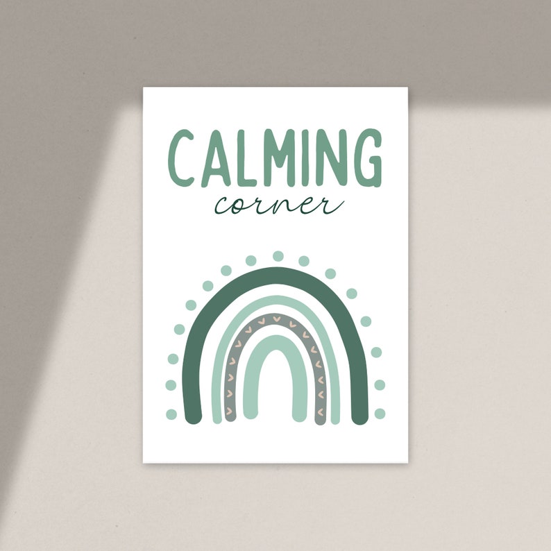 Calm Down Corner Printable Poster Sign, Calming Classroom Decor ...