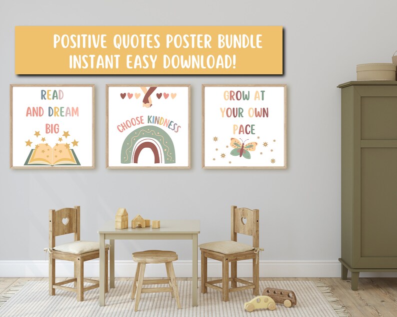 10 Educational Motivation Posters, Boho Classroom Posters Decor ...