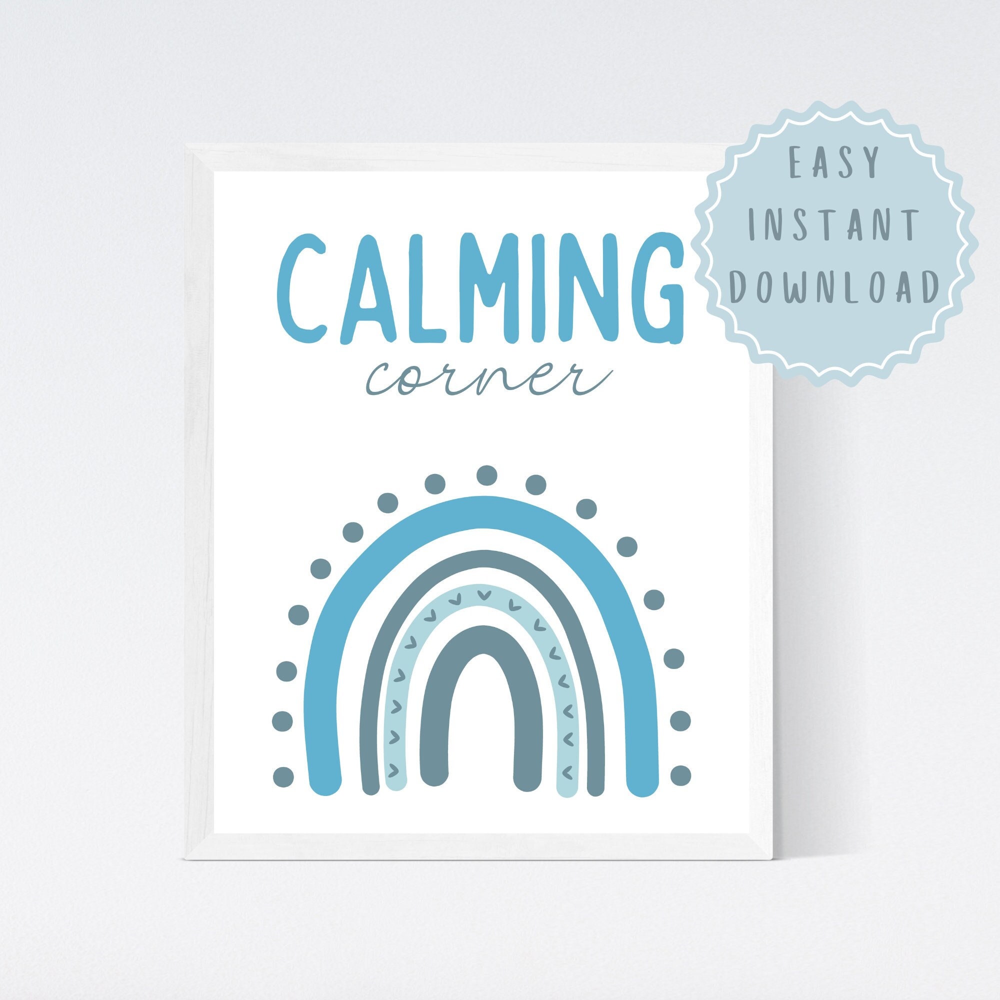 Calm Down Corner Printable Poster Sign, Calming Classroom Decor ...