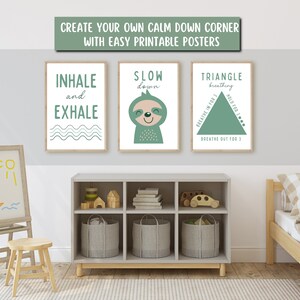 8 Calm Down Corner Posters Sign Kit Printables, Boho Classroom Playroom ...