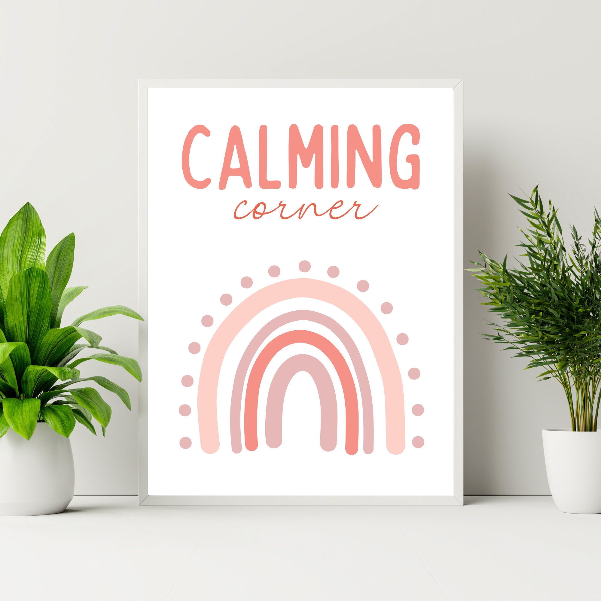 Calm Down Corner Printable Poster Sign, Playroom Decor Signs, Calming ...