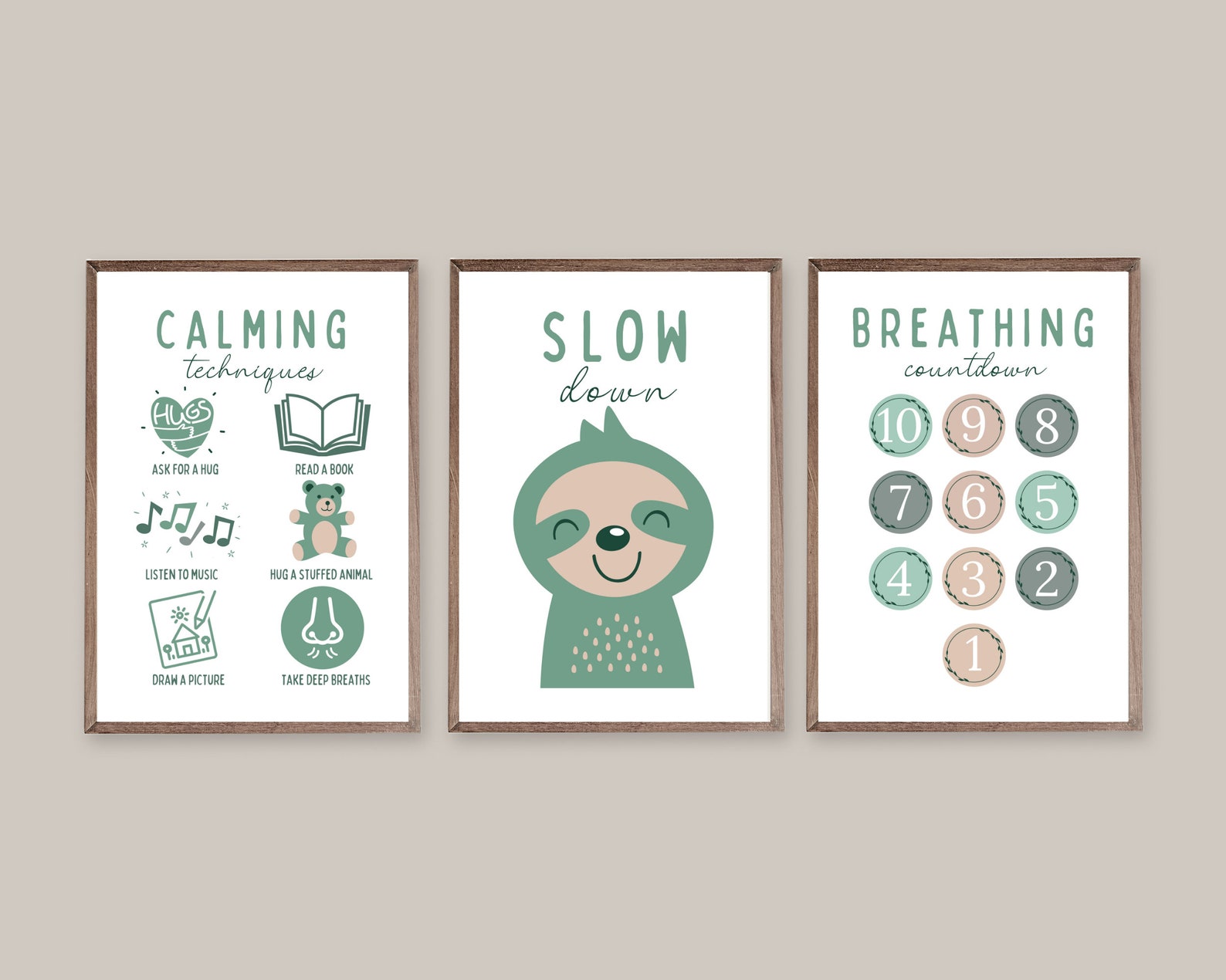 8 Calm Down Corner Posters Sign Kit Printables, Boho Classroom Playroom ...