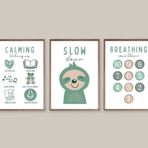 8 Calm Down Corner Posters Sign Kit Printables, Boho Classroom Playroom ...