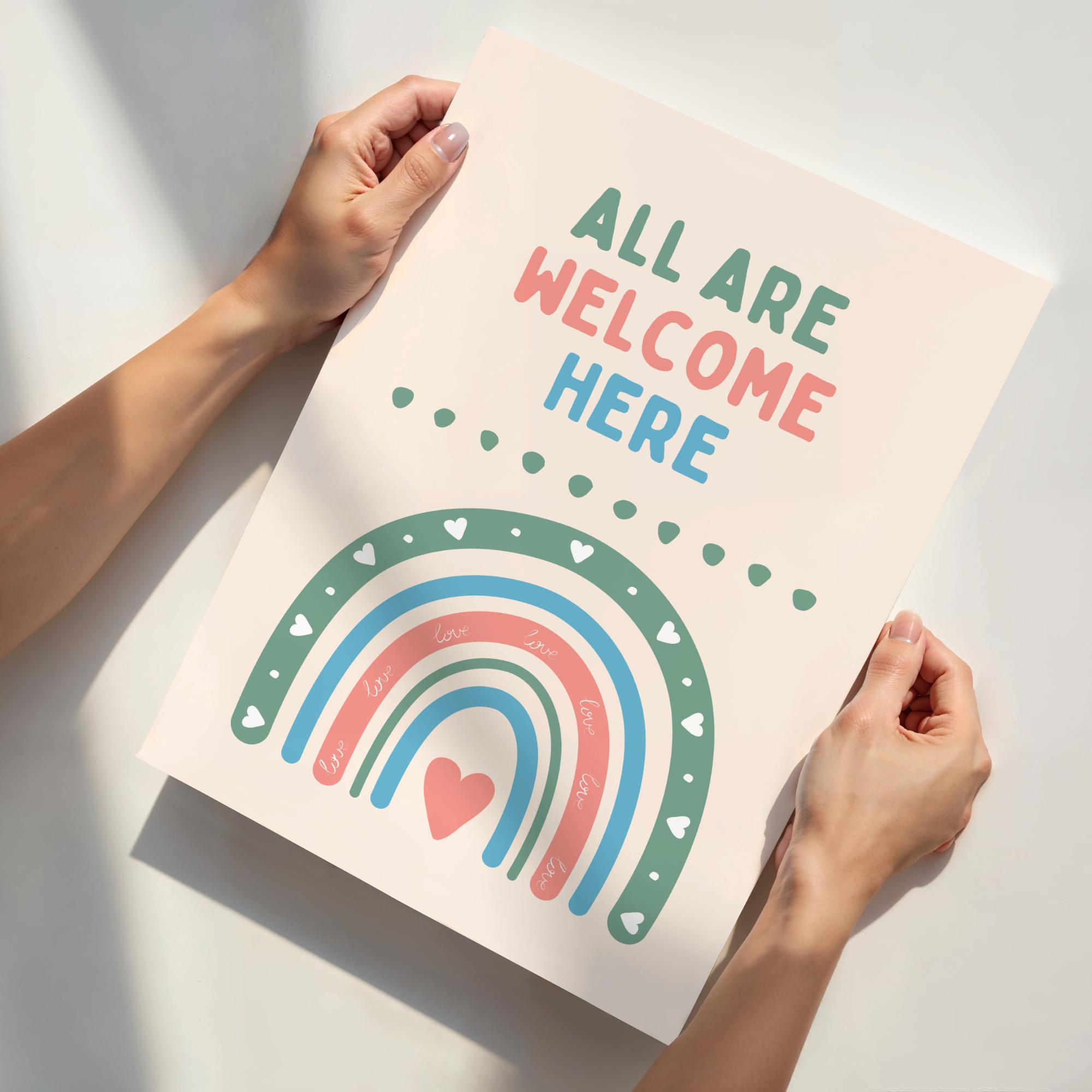 Inclusion Posters for School Boho Classroom Decor Safe Space Wall Art ...