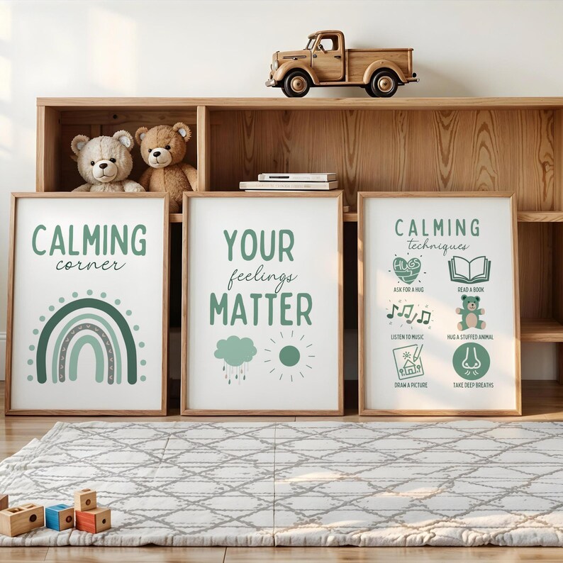8 Calm Down Corner Posters Sign Kit Printables, Boho Classroom Playroom ...