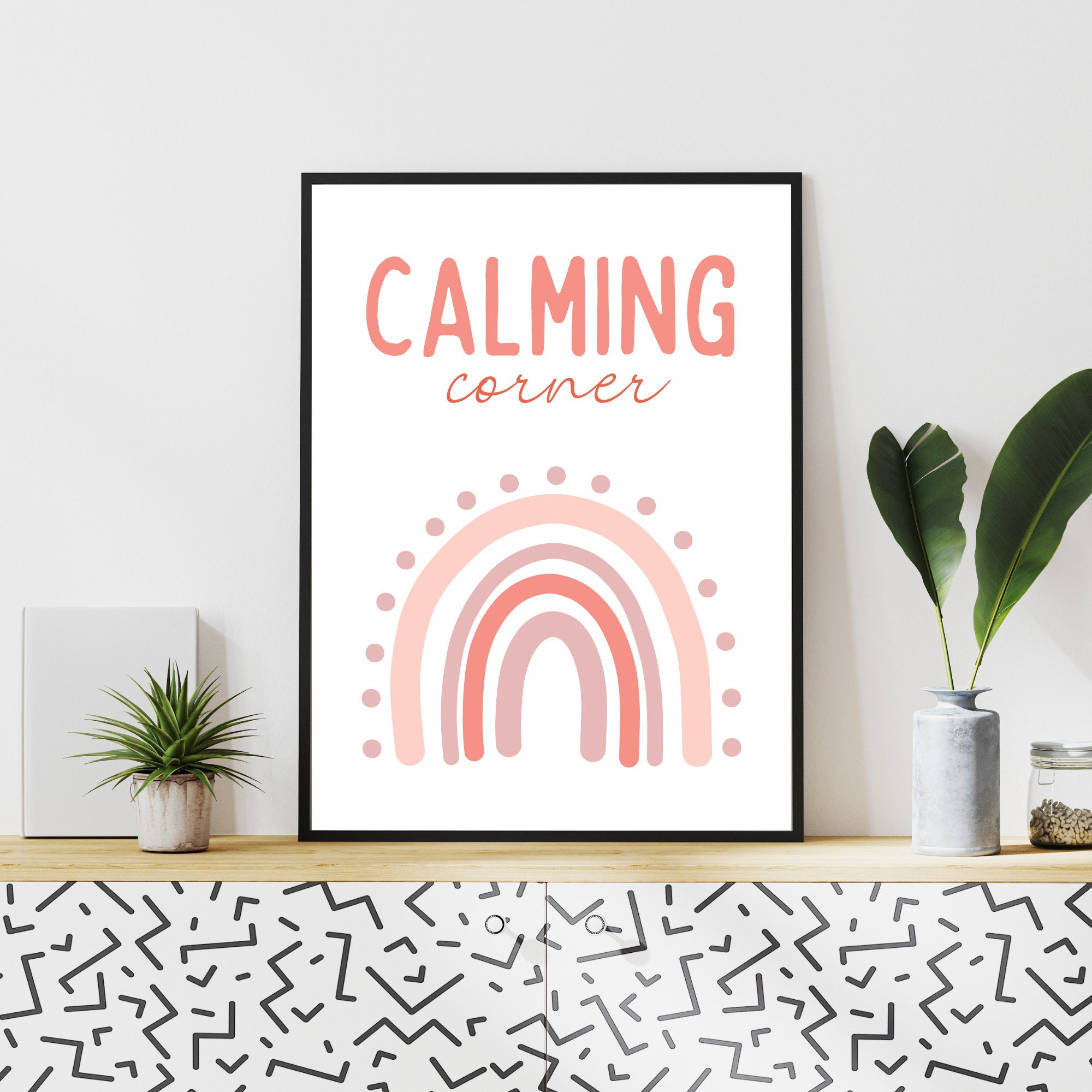 Calm Down Corner Printable Poster Sign, Playroom Decor Signs, Calming ...