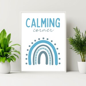 Calm Down Corner Printable Poster Sign, Calming Classroom Decor ...