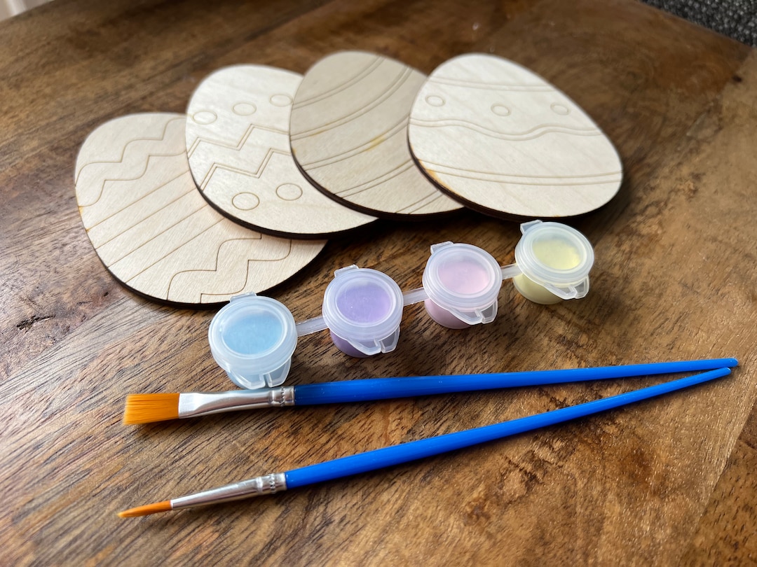 Easter DIY Wooden Eggs Paint Kit, Easter Activity for Kids, Easter ...