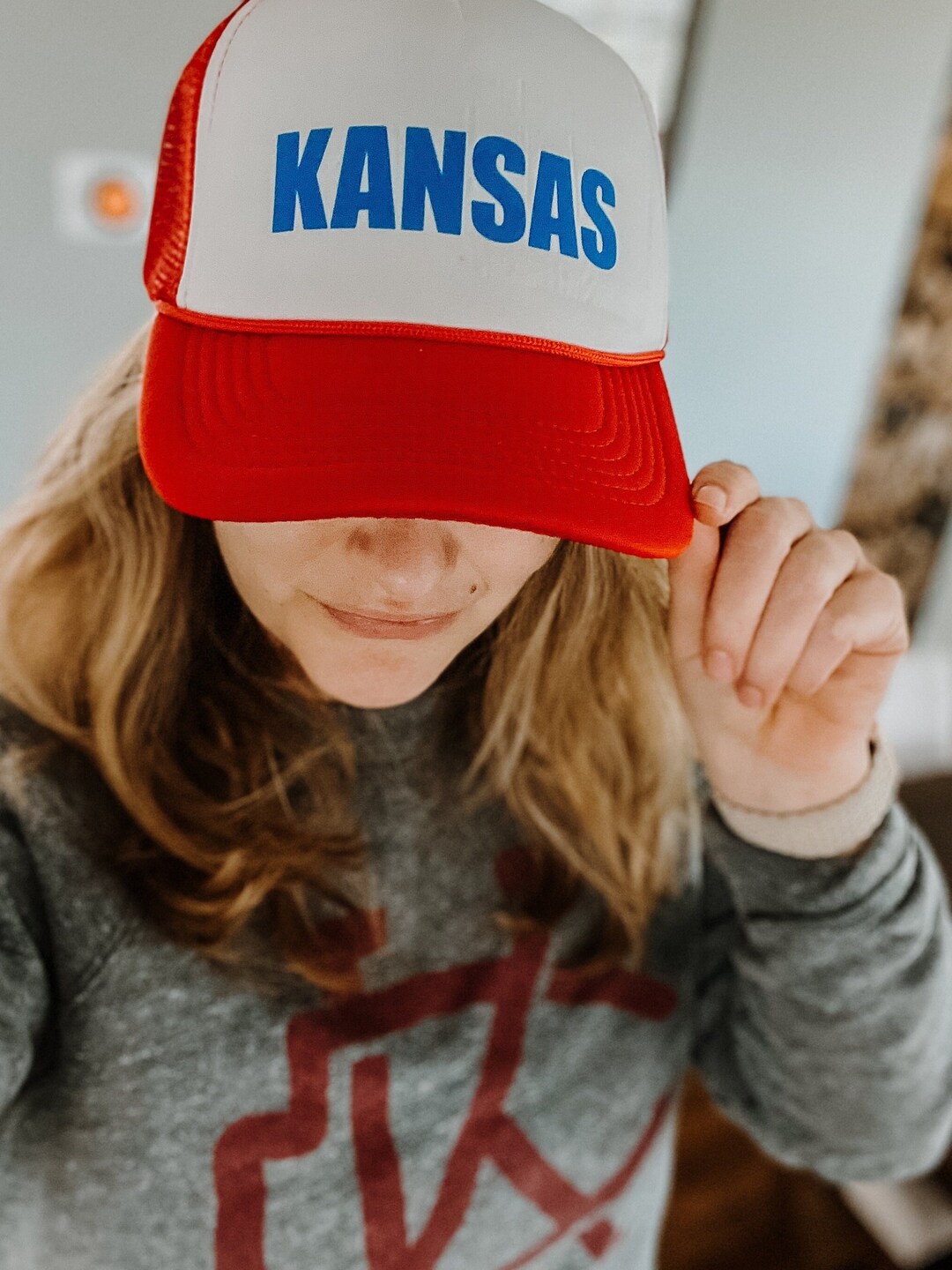 University of Kansas Jawyhawks Trucker Snapback Hat, Rock Chalk Jayhawk ...