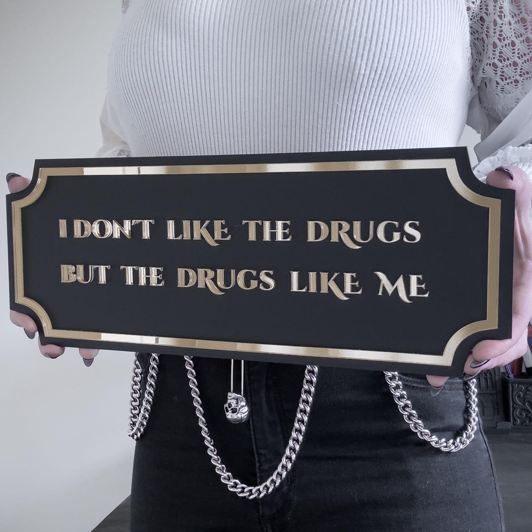 Gothic Lyric Wall Plaque – Acrylic Text Home Decor Art | Alternative ...
