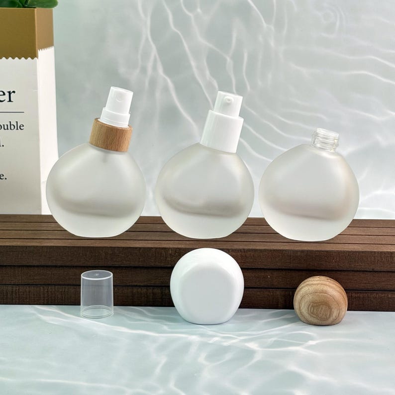 Empty Frosted Glass Bottles – Refillable Spray/lotion/essential Oil ...