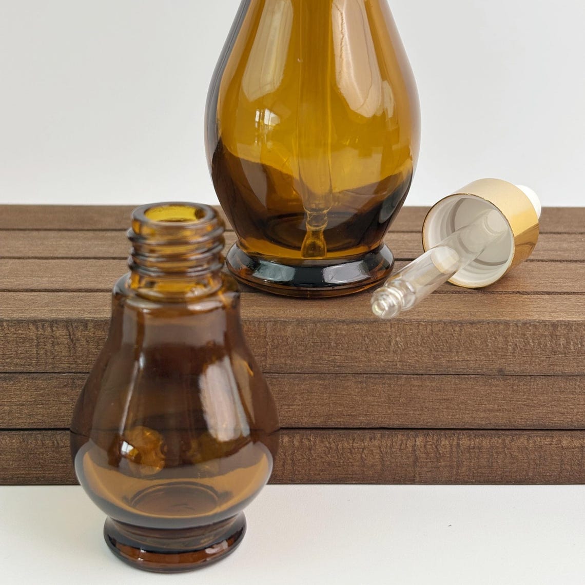 UV Protection Container for Essential Oils, DIY Skincare, Amber Glass ...