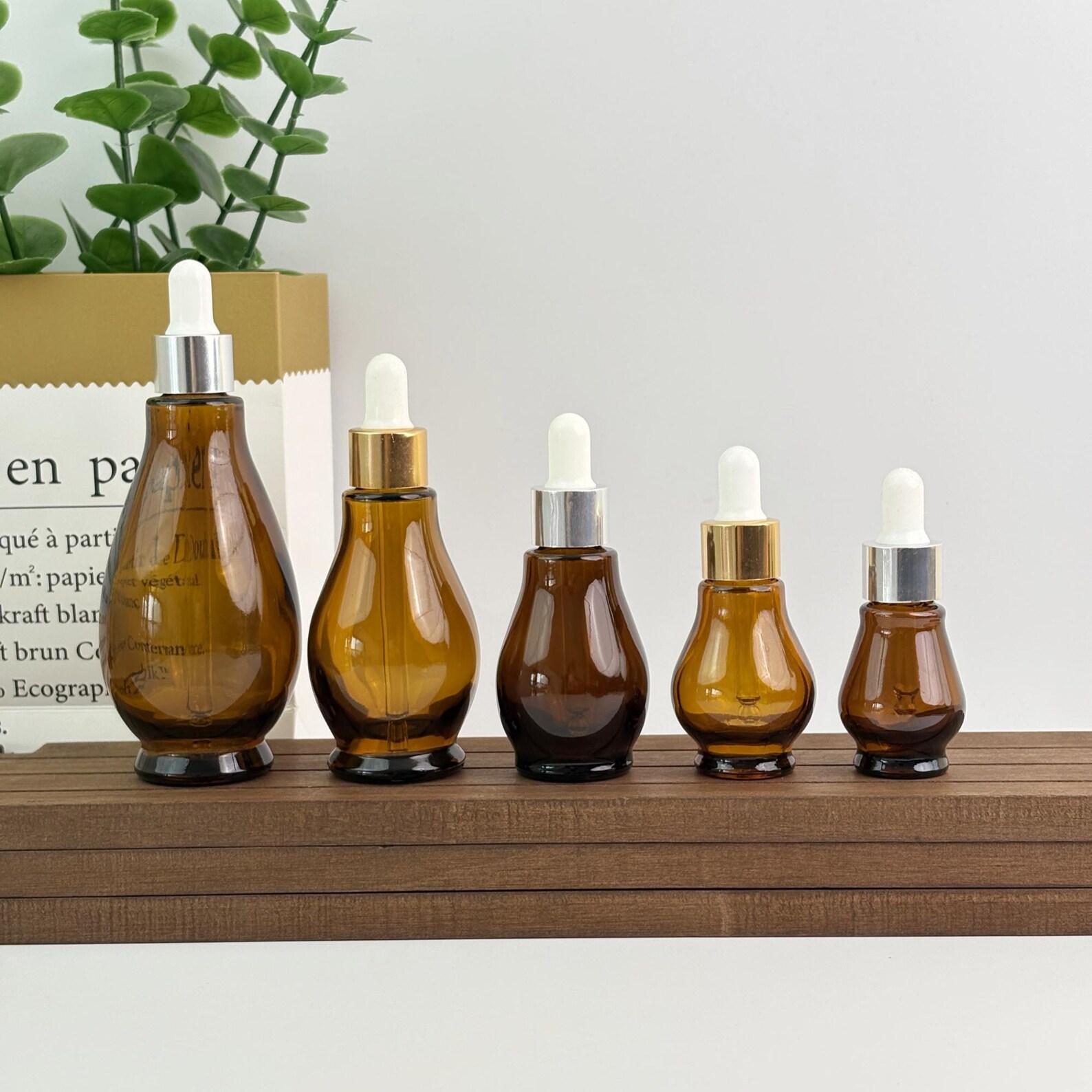 UV Protection Container for Essential Oils, DIY Skincare, Amber Glass ...