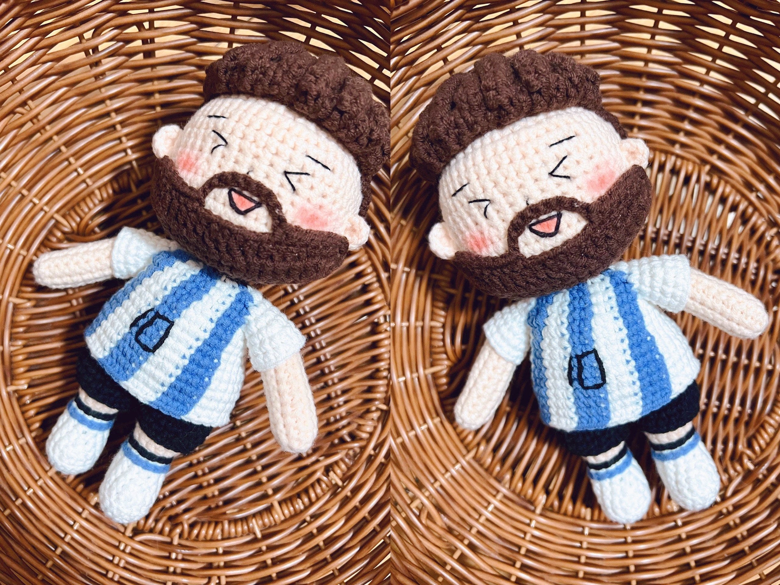 Lionel Messi Doll XL Larger Size Crochet Messi Plush Toy, Amigurumi ...