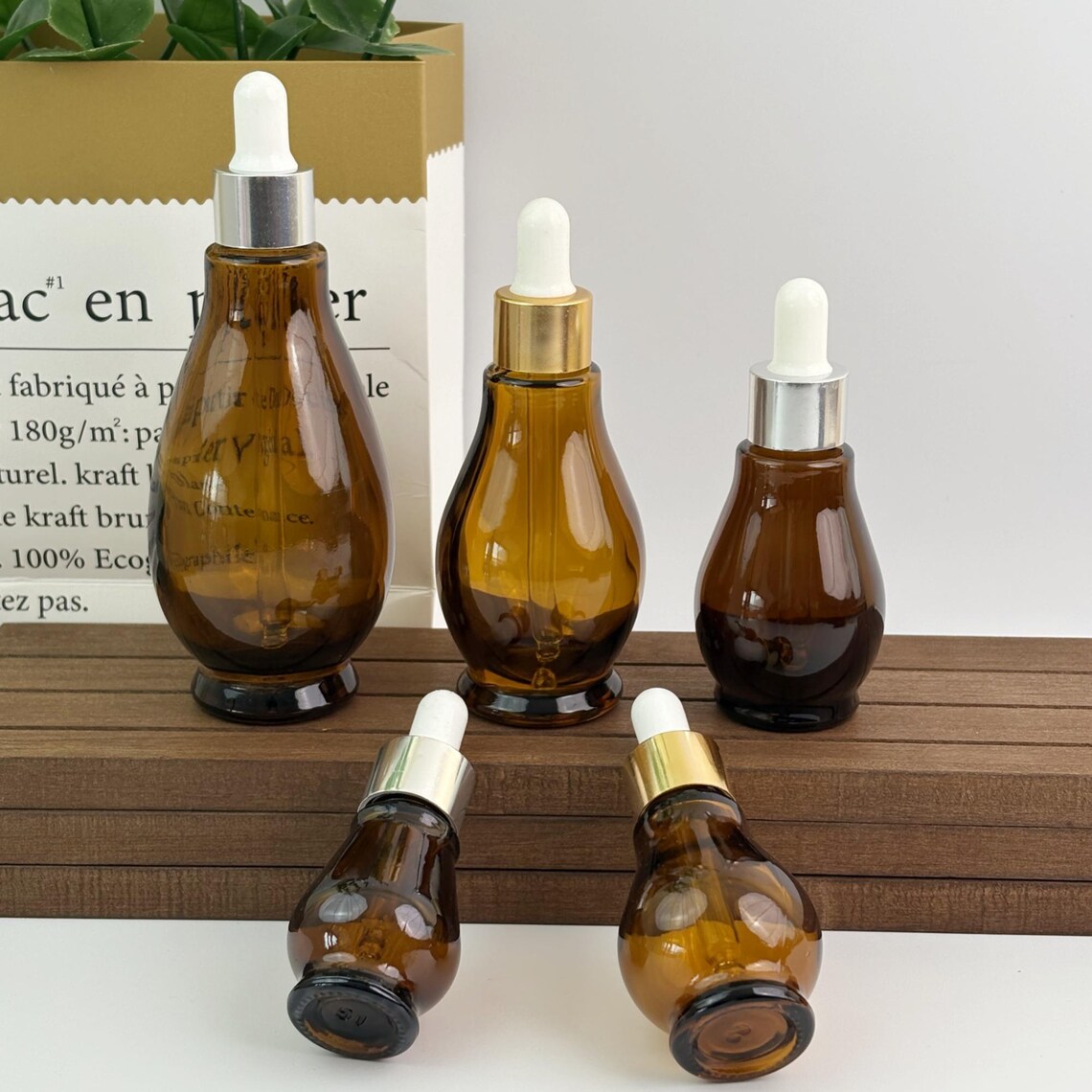 UV Protection Container for Essential Oils, DIY Skincare, Amber Glass ...