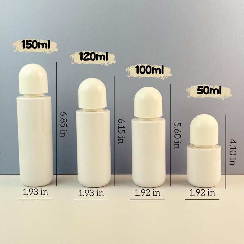 White Cosmetic Containers Set, Refillable Lotion/serum Bottles for ...