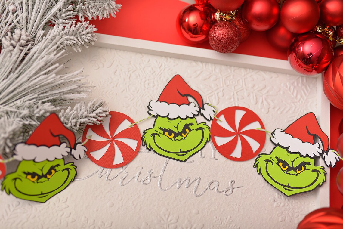 The Grinch Banner/garland - Etsy Canada