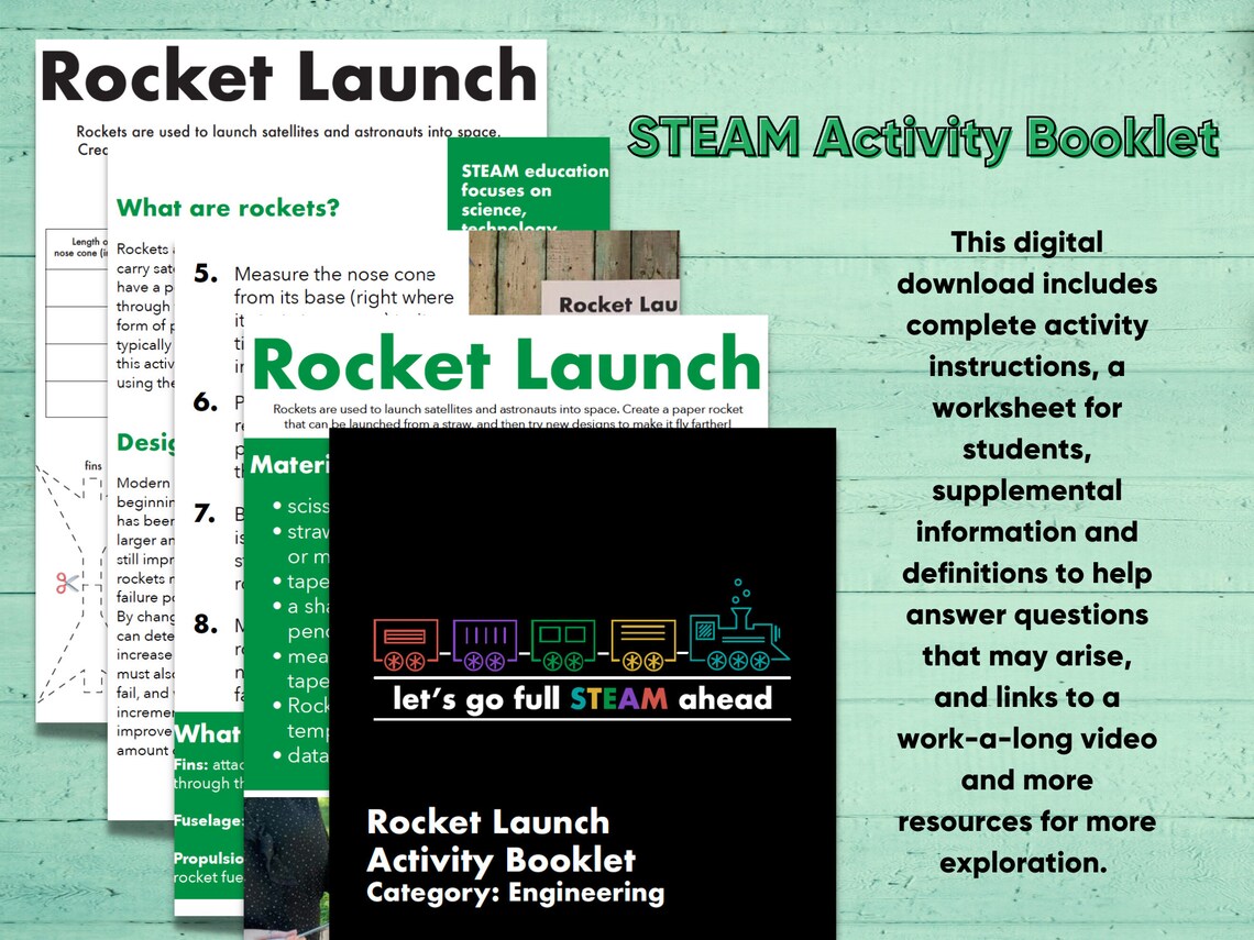 STEAM Activity - Rocket Launch - Etsy