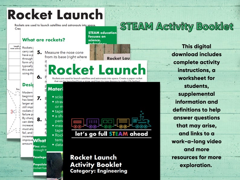 STEAM Activity - Rocket Launch - Etsy