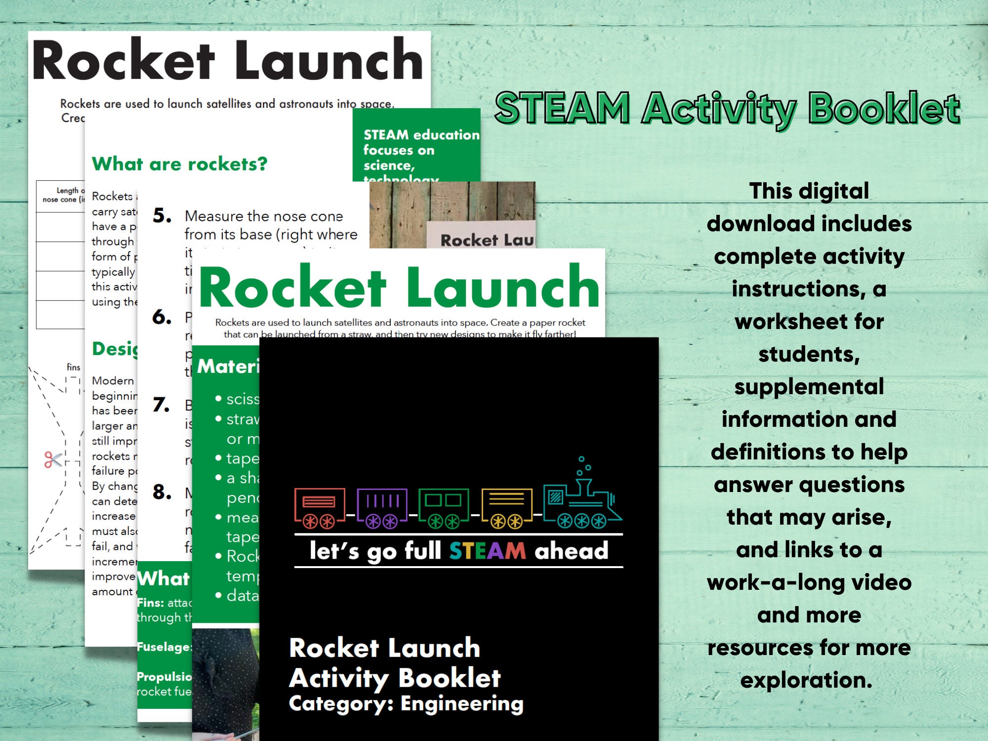STEAM Activity - Rocket Launch - Etsy