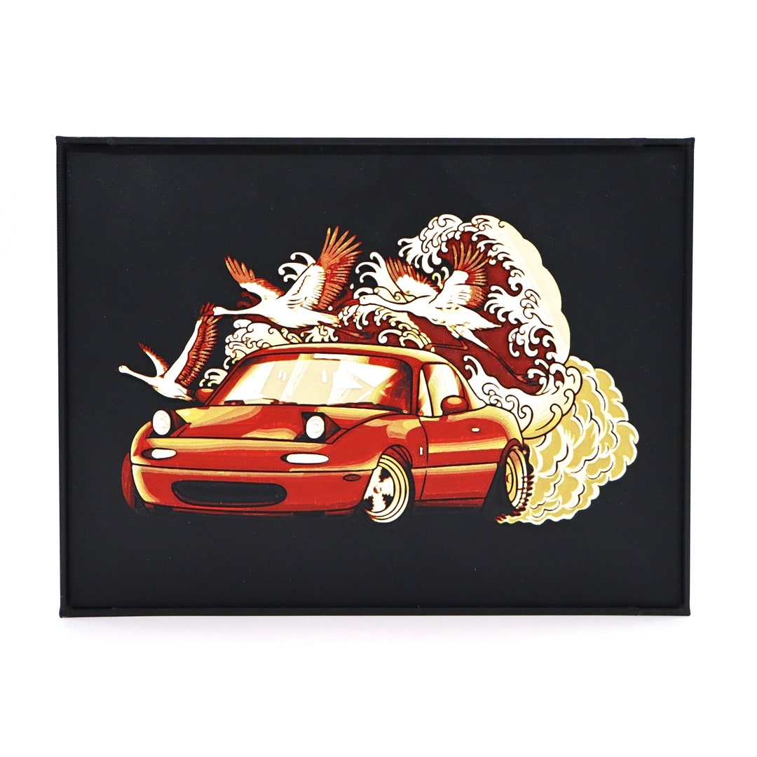 Framed 90s Car Wall Art - JDM Artwork - Man Cave Decoration - Drifting ...